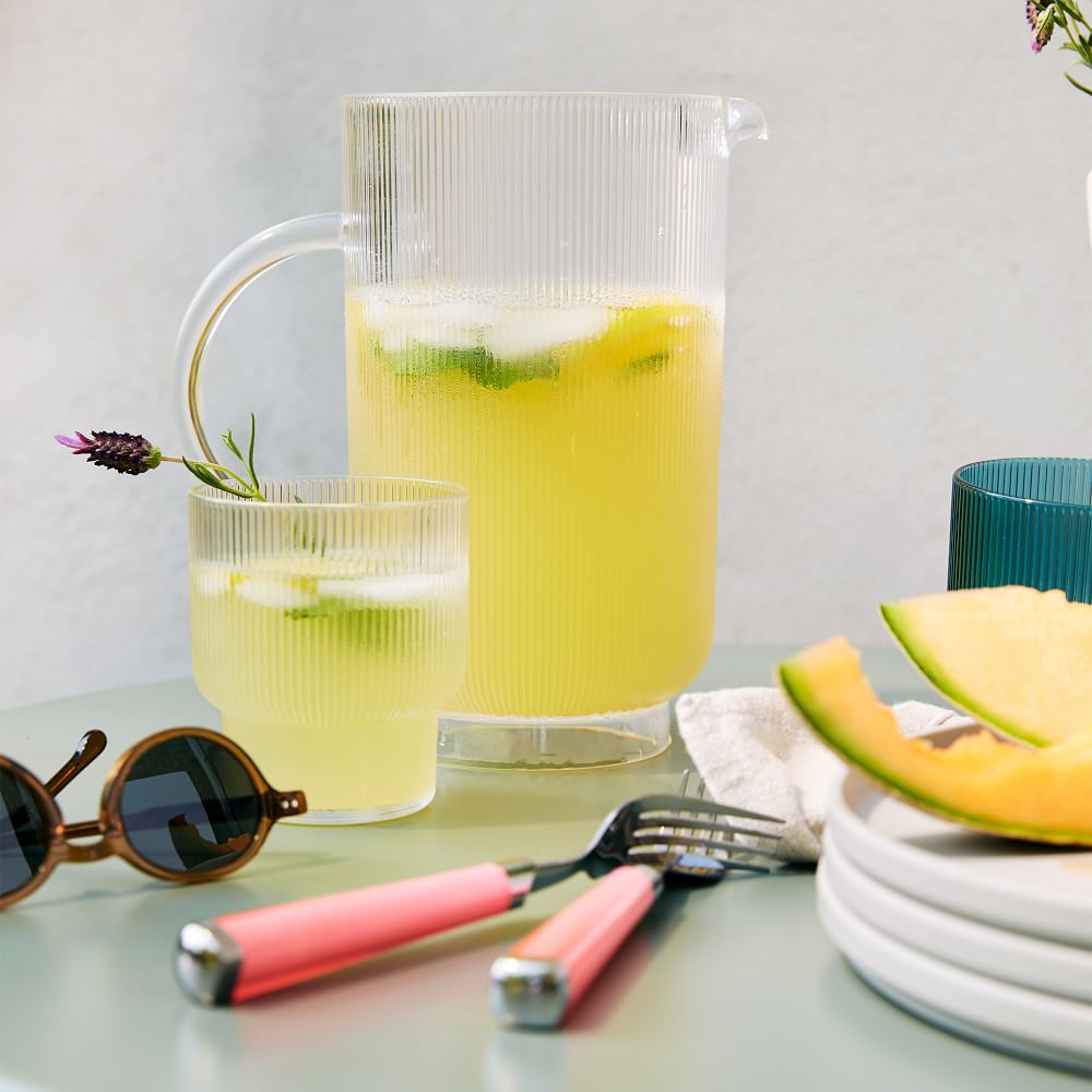 Fluted Acrylic Pitcher, Bar Accessories | West Elm