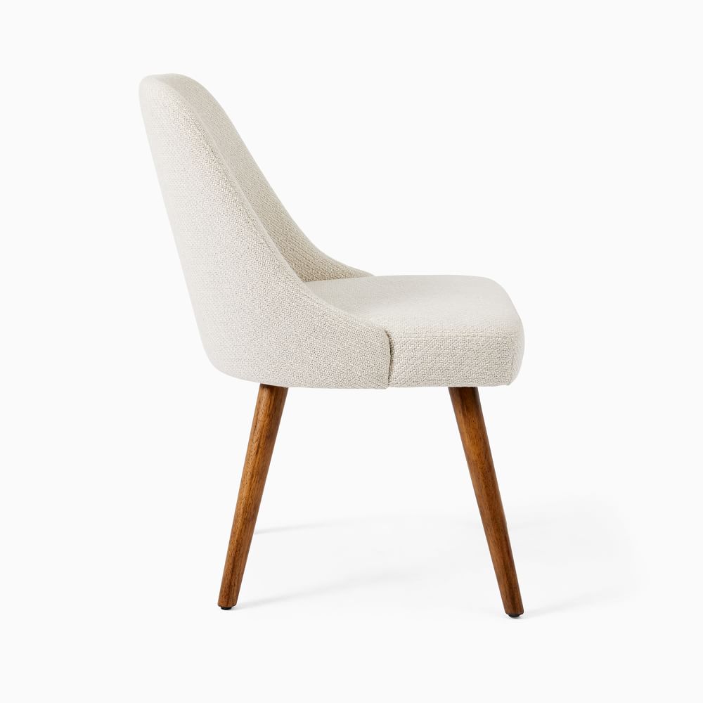 Mid-Century Upholstered Dining Chair - Wood Legs | West Elm