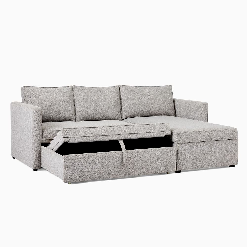Harris 2 Piece Pop Up Sleeper Sectional With Storage | West Elm