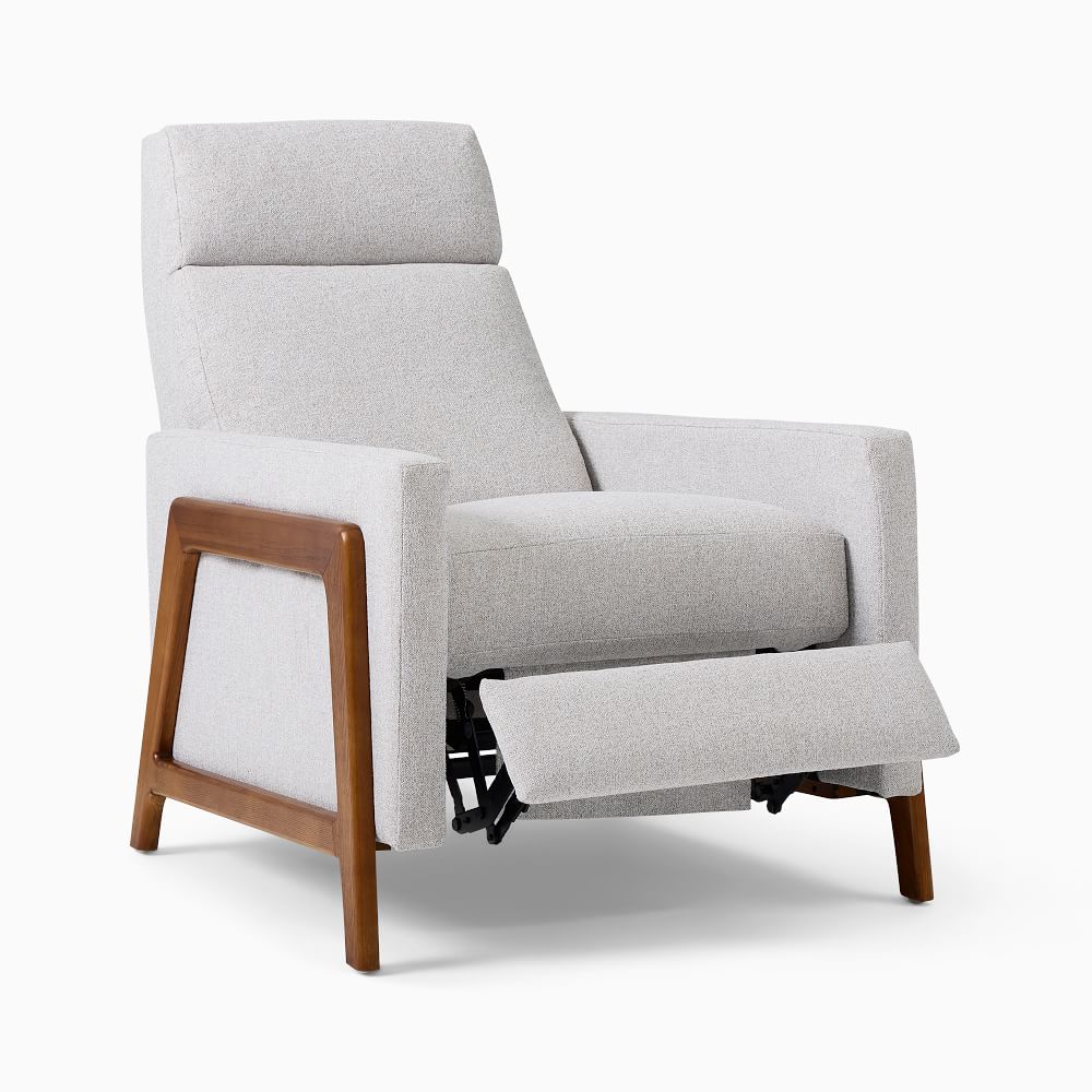 Spencer Wood-Framed Upholstered Recliner | West Elm
