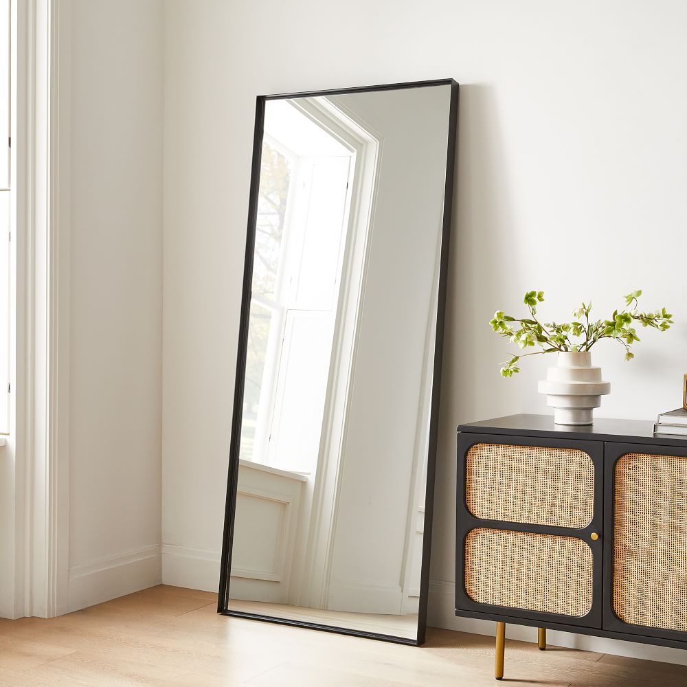 Deep Frame Metal Floor Mirror - 30"W x 72"H | West Elm
