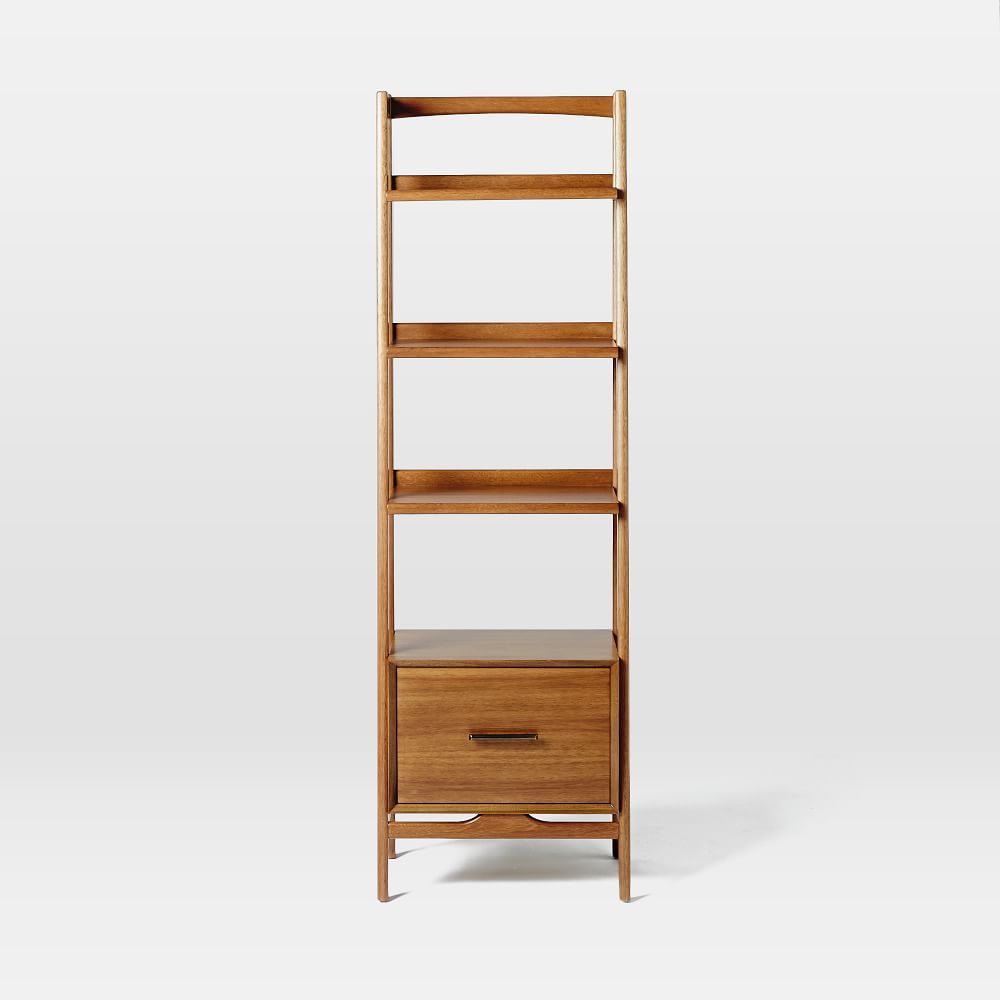 Mid-Century Bookshelf w/ Drawer (22") | West Elm