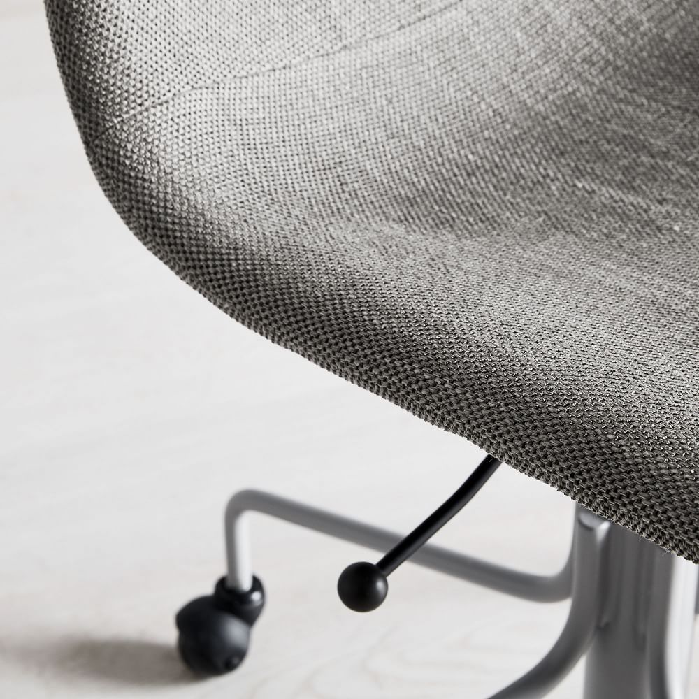 Modern Slope Upholstered Swivel Office Chair | West Elm