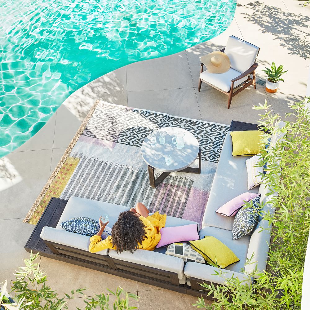 Ikat Mix Outdoor Rug | West Elm