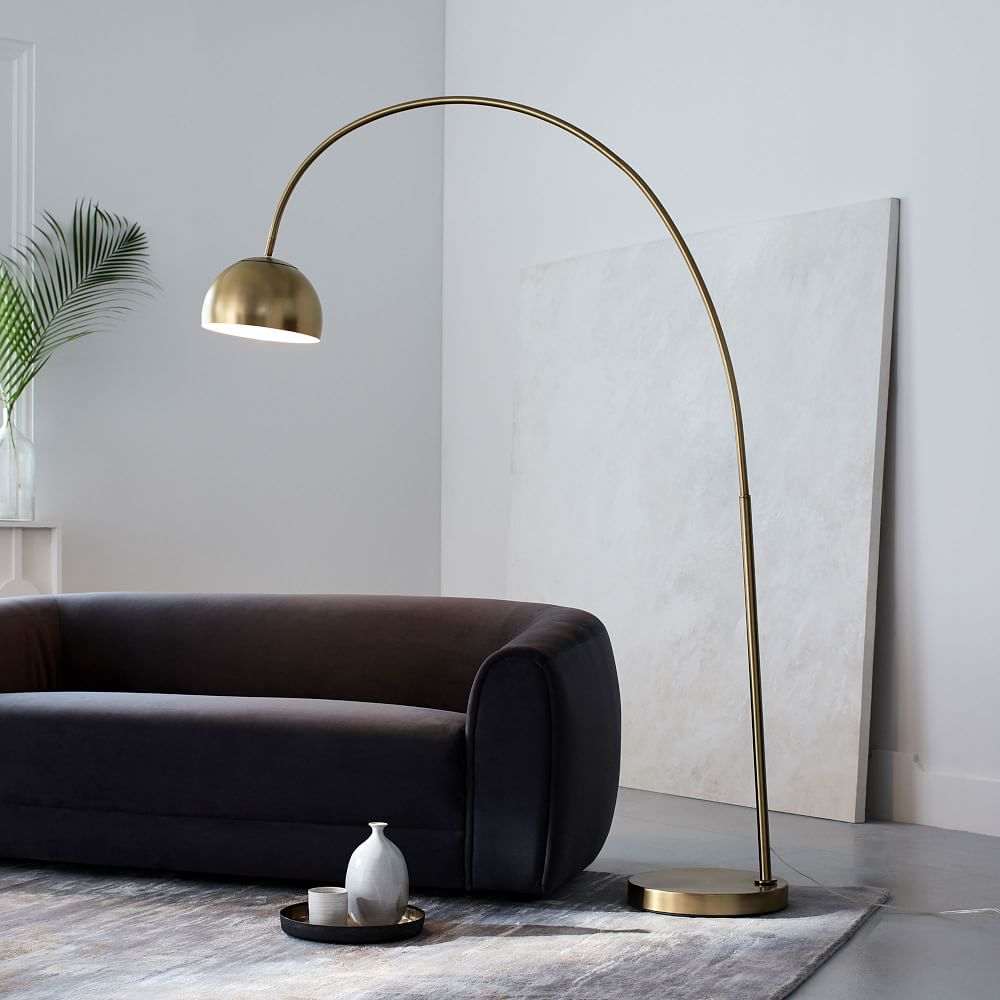 Overarching Metal Shade Floor Lamp (80") | West Elm