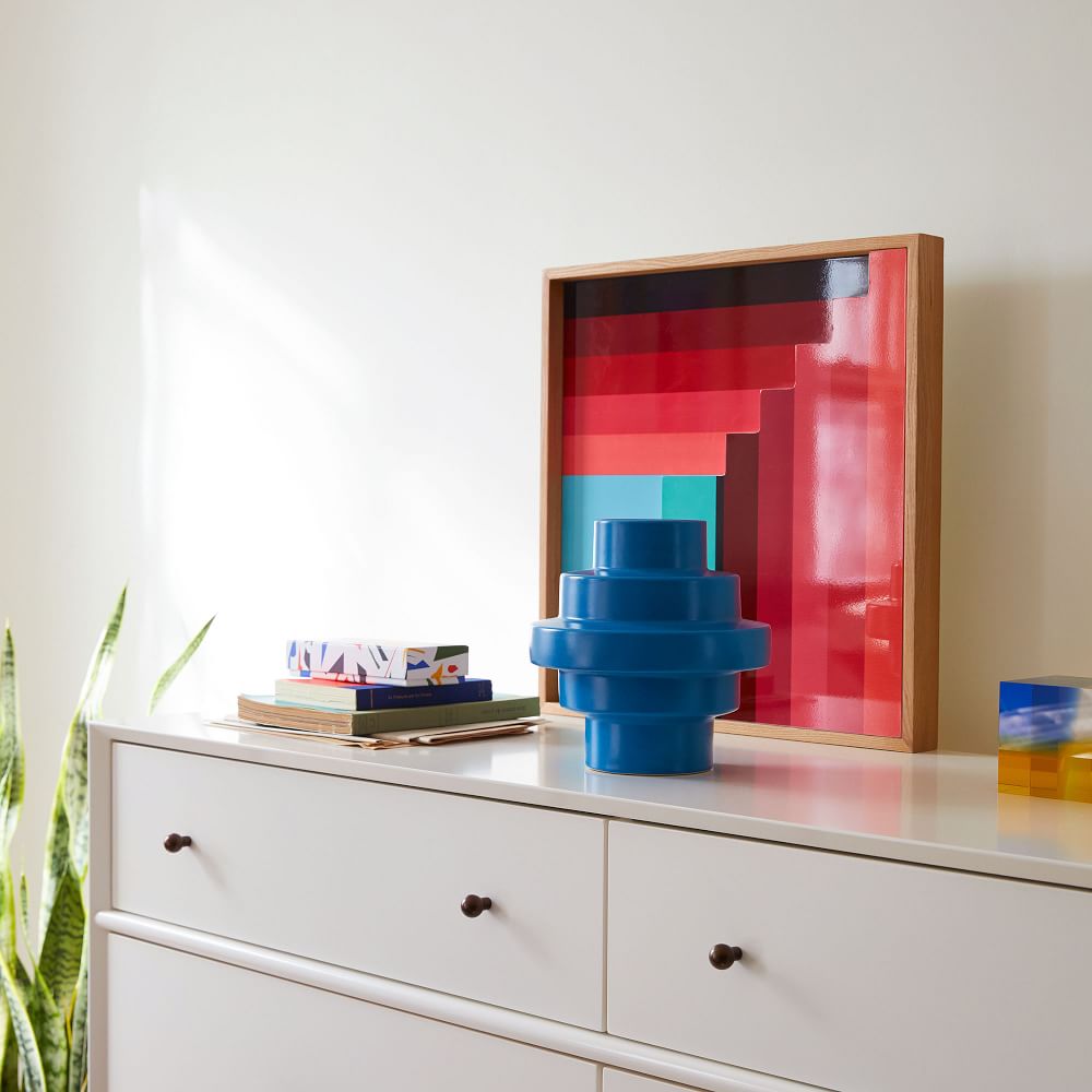 Colorblock Lacquer Square Dimensional Wall Art by Margo Selby | West Elm