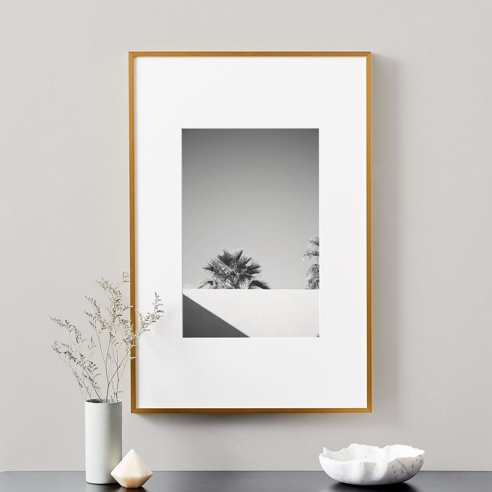 Metal Gallery Picture Frame - Matte Gold | West Elm