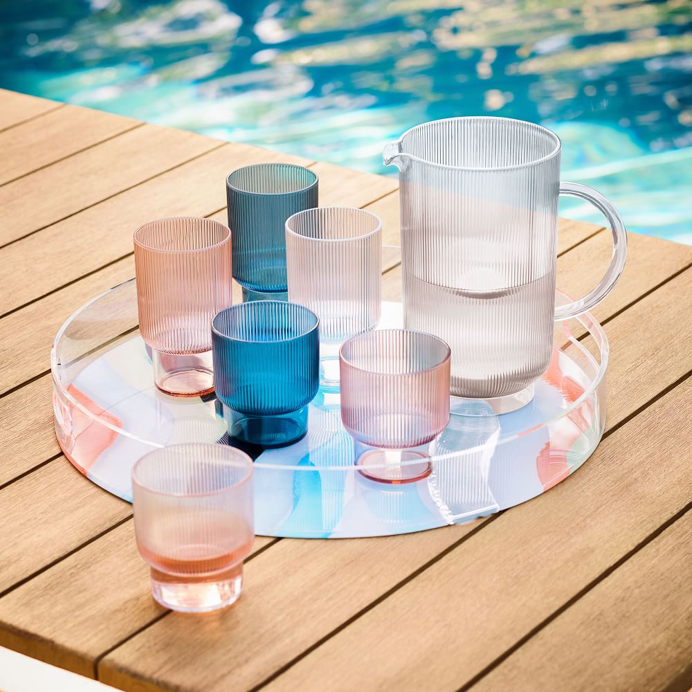 Fluted Acrylic Drinking Glasses | West Elm