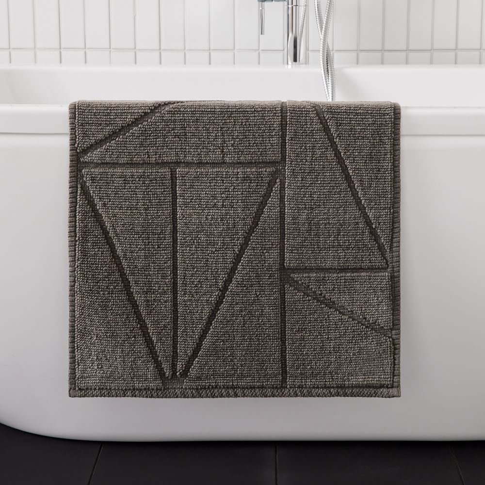 Organic Triangle Sculpted Bath Mat | West Elm