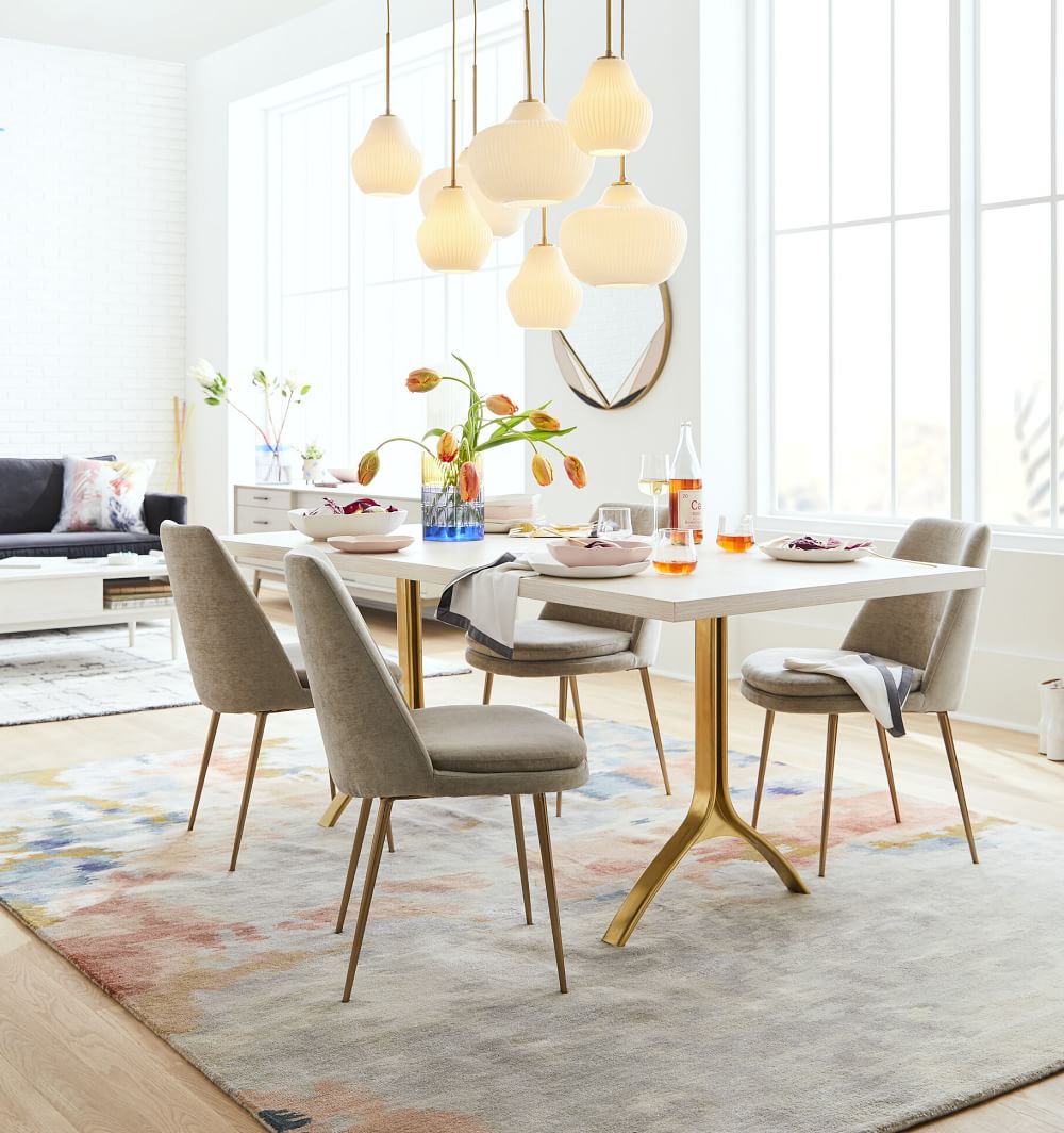 Avery Wishbone Dining Table (74", 94") | West Elm
