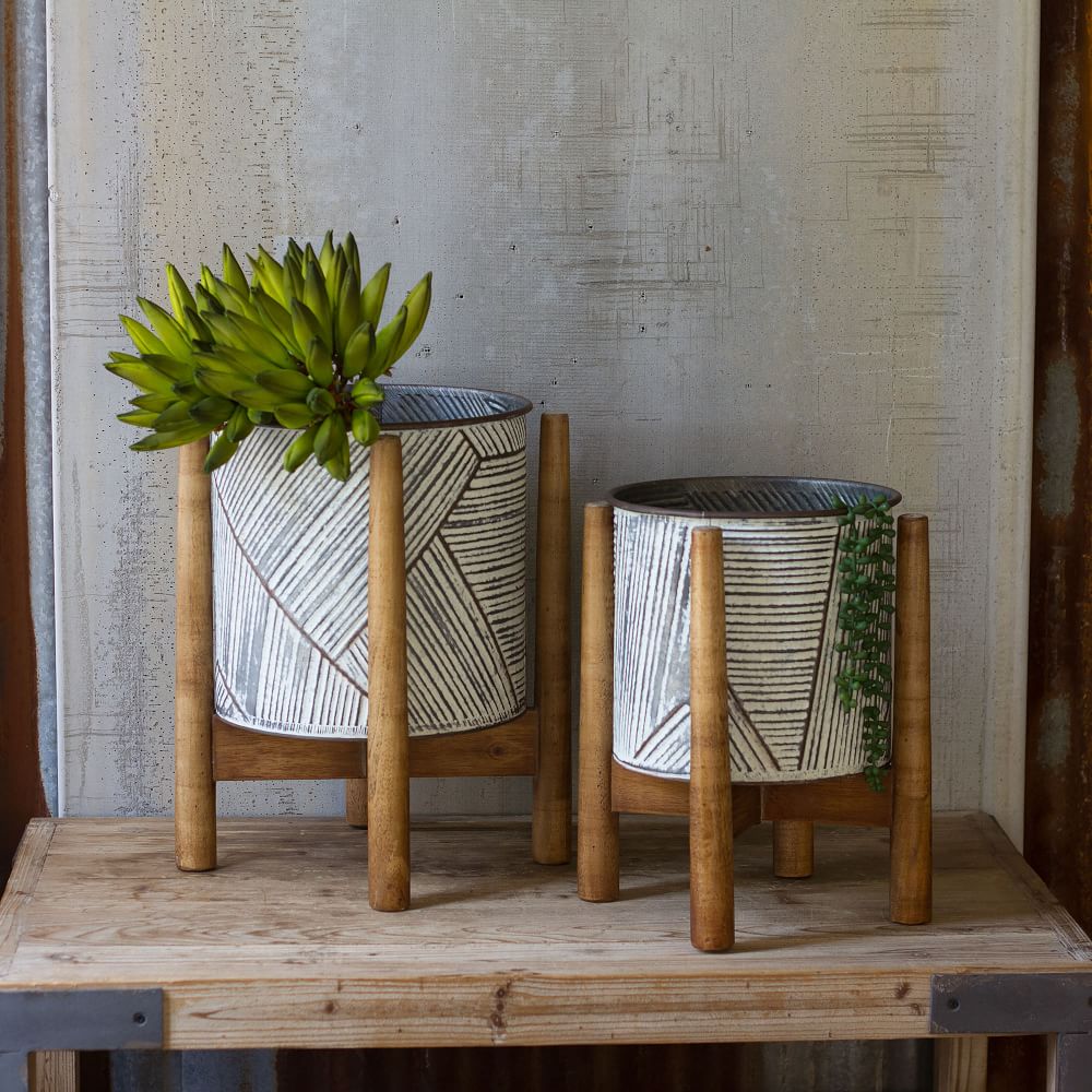 Pressed Tin Planters | West Elm