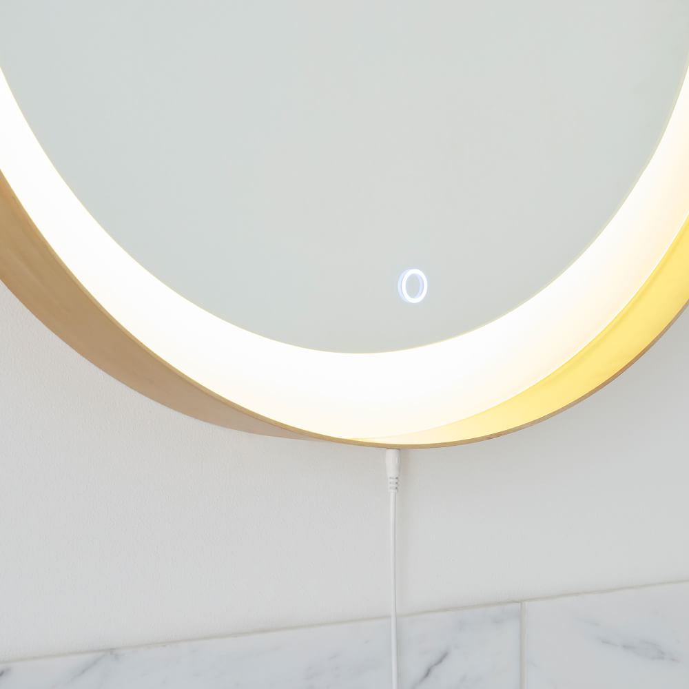 Curved Light Up Vanity Mirror - 28" | West Elm