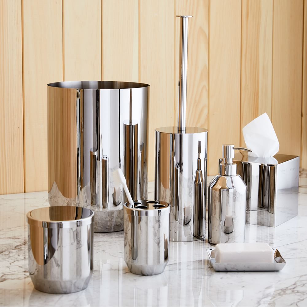Caspian Metal Bath Accessories | West Elm