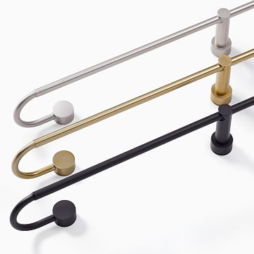 Swoop Blackout Metal Rod | West Elm