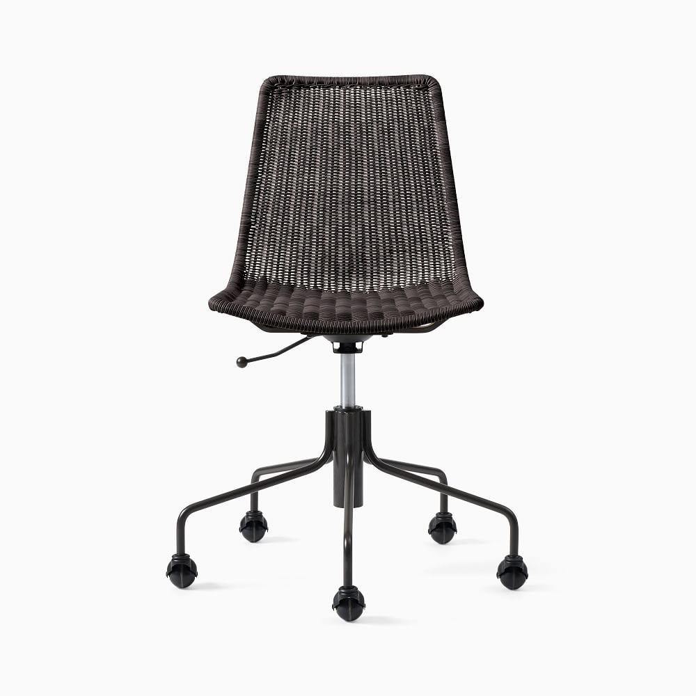 Slope Wicker Swivel Office Chair | West Elm