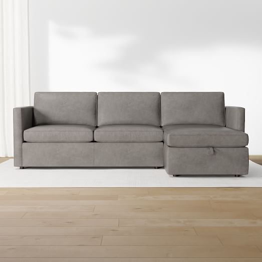 OPEN BOX: Modular - Harris Leather Sectional | West Elm