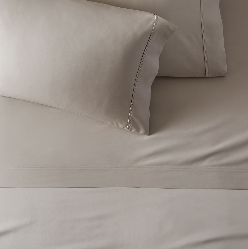 400-Thread-Count Organic Sateen Wide Hem Sheet Set | West Elm