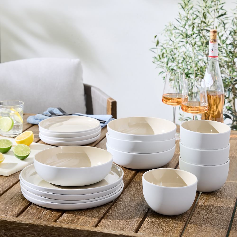 Kaloh Melamine Outdoor Dinnerware (Set of 16) | West Elm