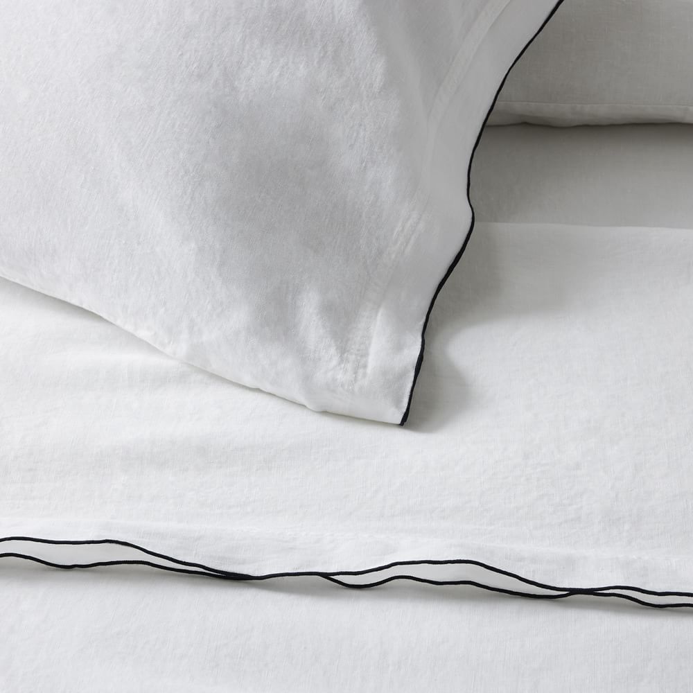 European Flax Linen Merrow Edge Sheet Set & Pillowcases | West Elm