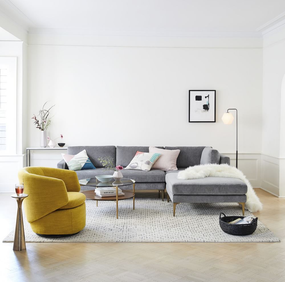 Crescent Swivel Chair | West Elm