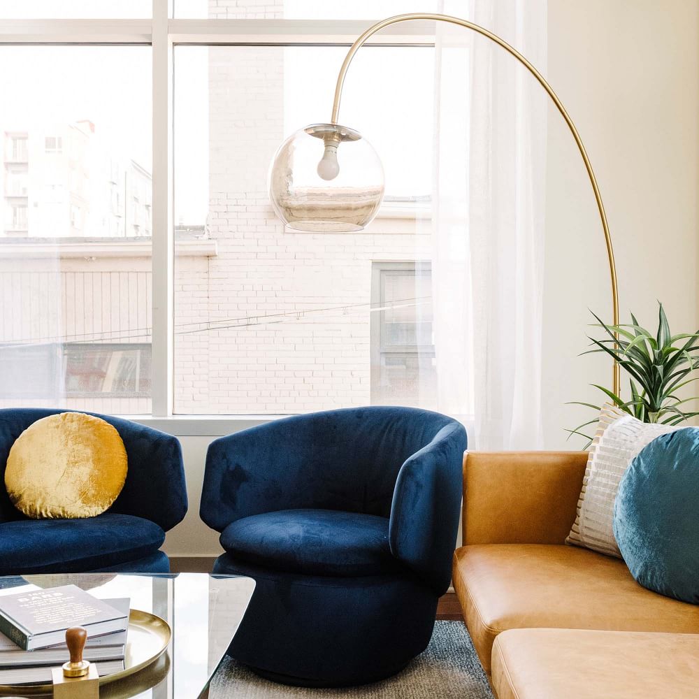 Overarching Acrylic Shade Floor Lamp | West Elm