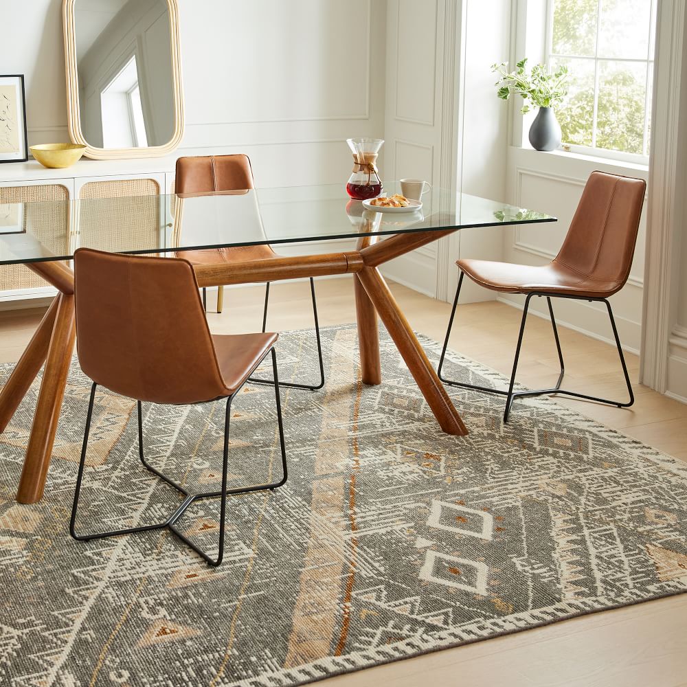 Hand-Knotted Triangle Motif Rug | West Elm