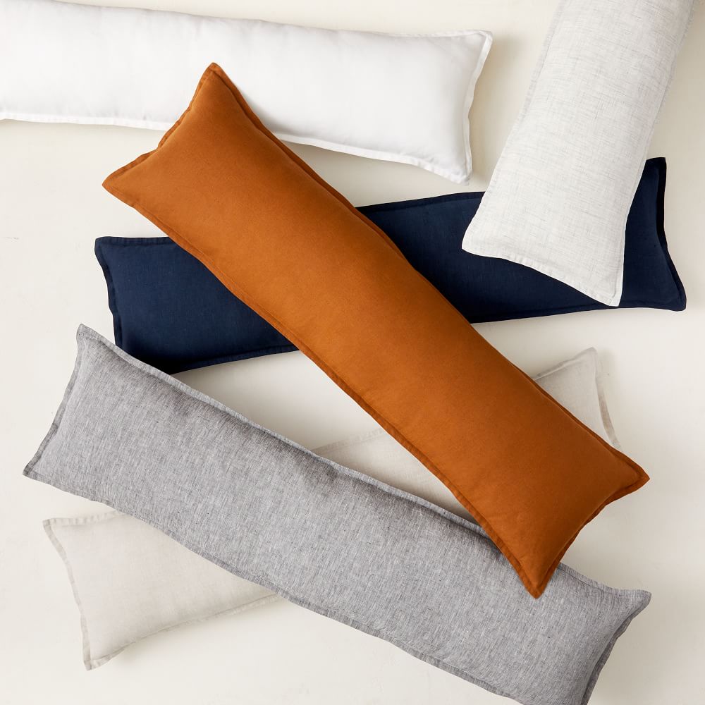 European Flax Linen Oversized Lumbar Pillow Cover | West Elm