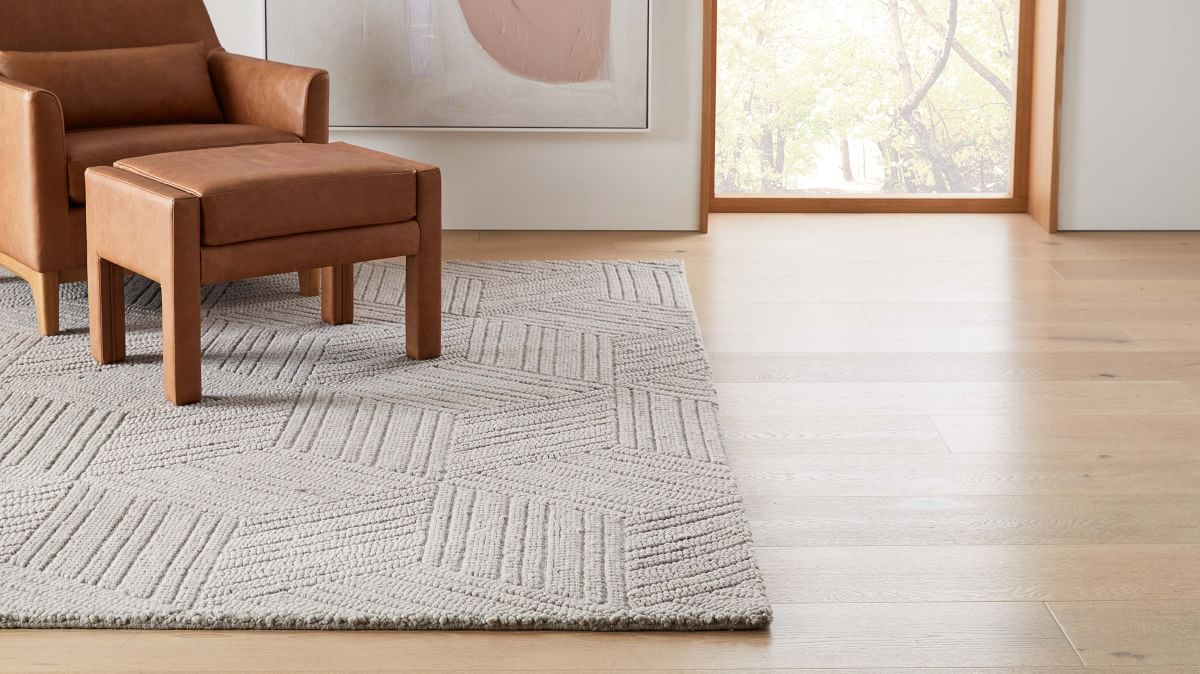 Textured Hexagon Rug | West Elm