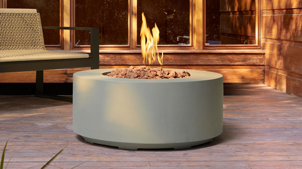 Round Outdoor Fire Table | West Elm