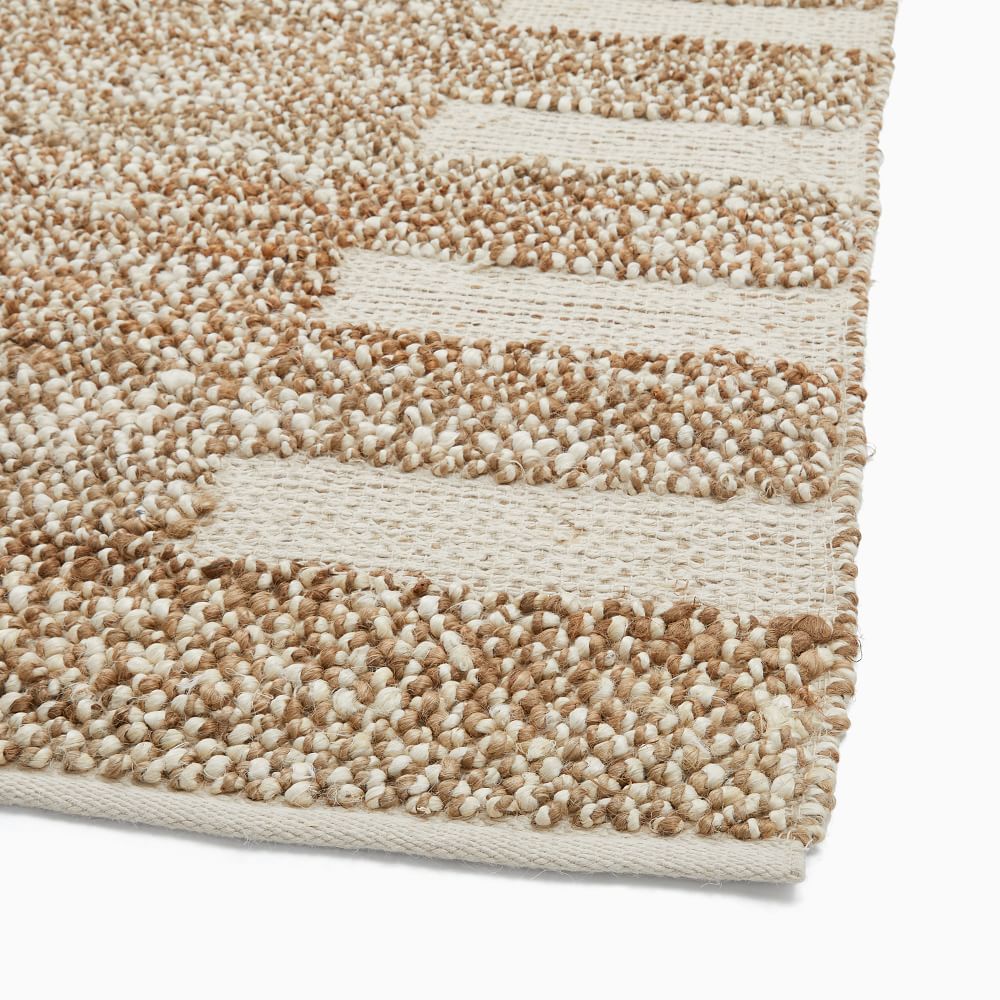 Side Stripe Jute Rug | West Elm