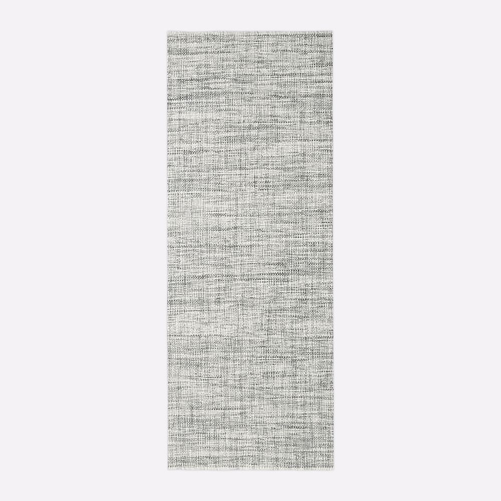 Mid-Century Heathered Basketweave Wool Rug | West Elm