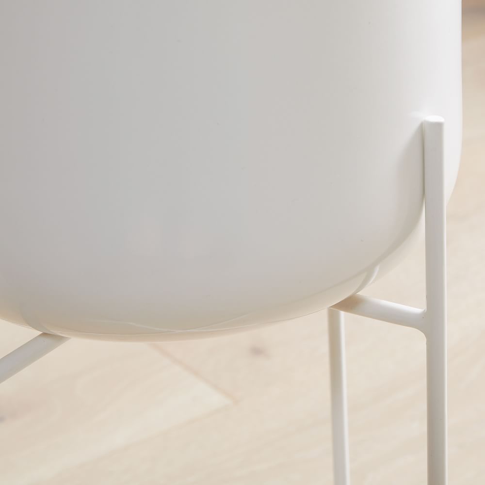 Spun Metal Standing Planters | West Elm