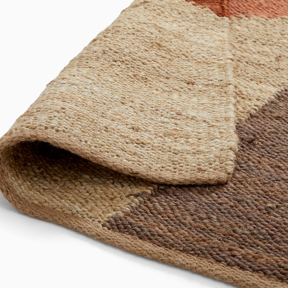 Angled Modern Form Jute Rug | West Elm