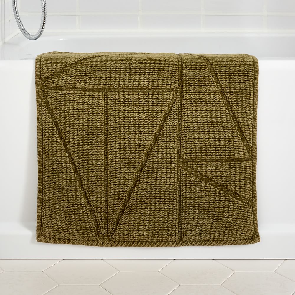 Organic Triangle Sculpted Bath Mat | West Elm