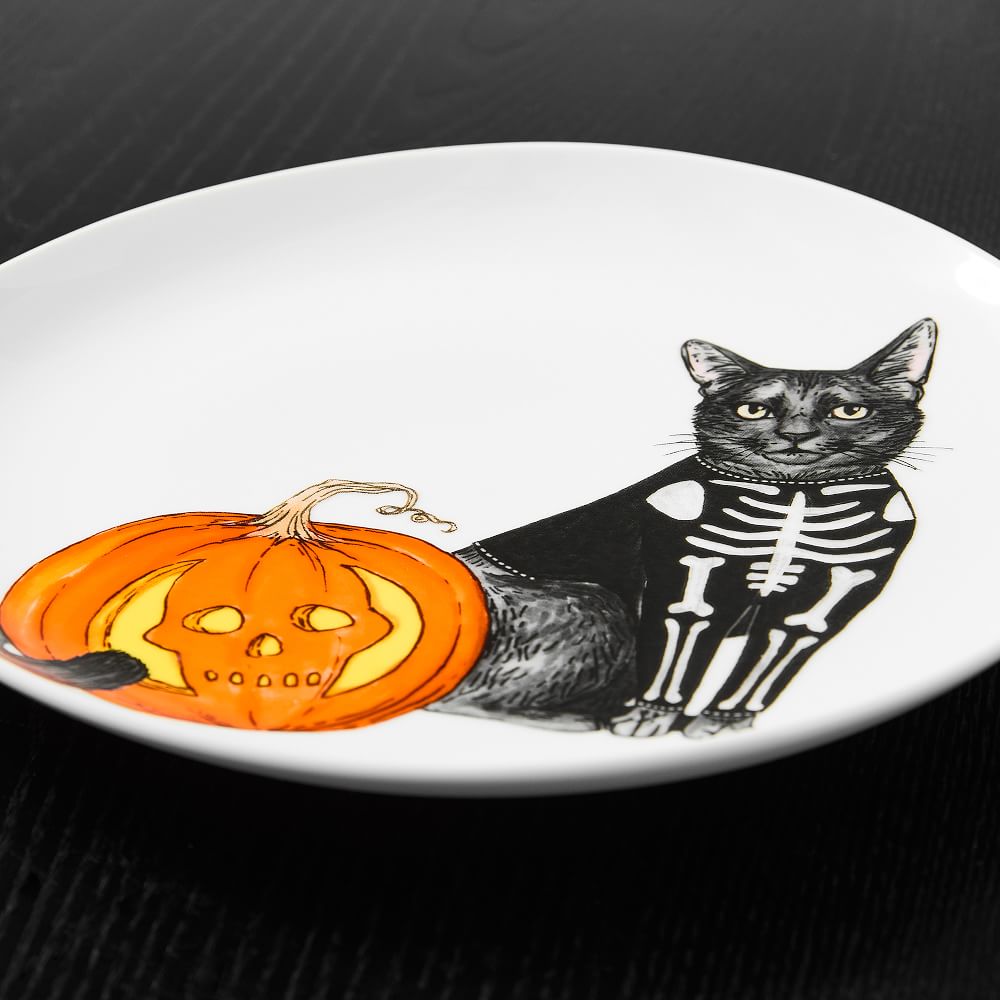 Dapper Animal Halloween Salad Plates | West Elm