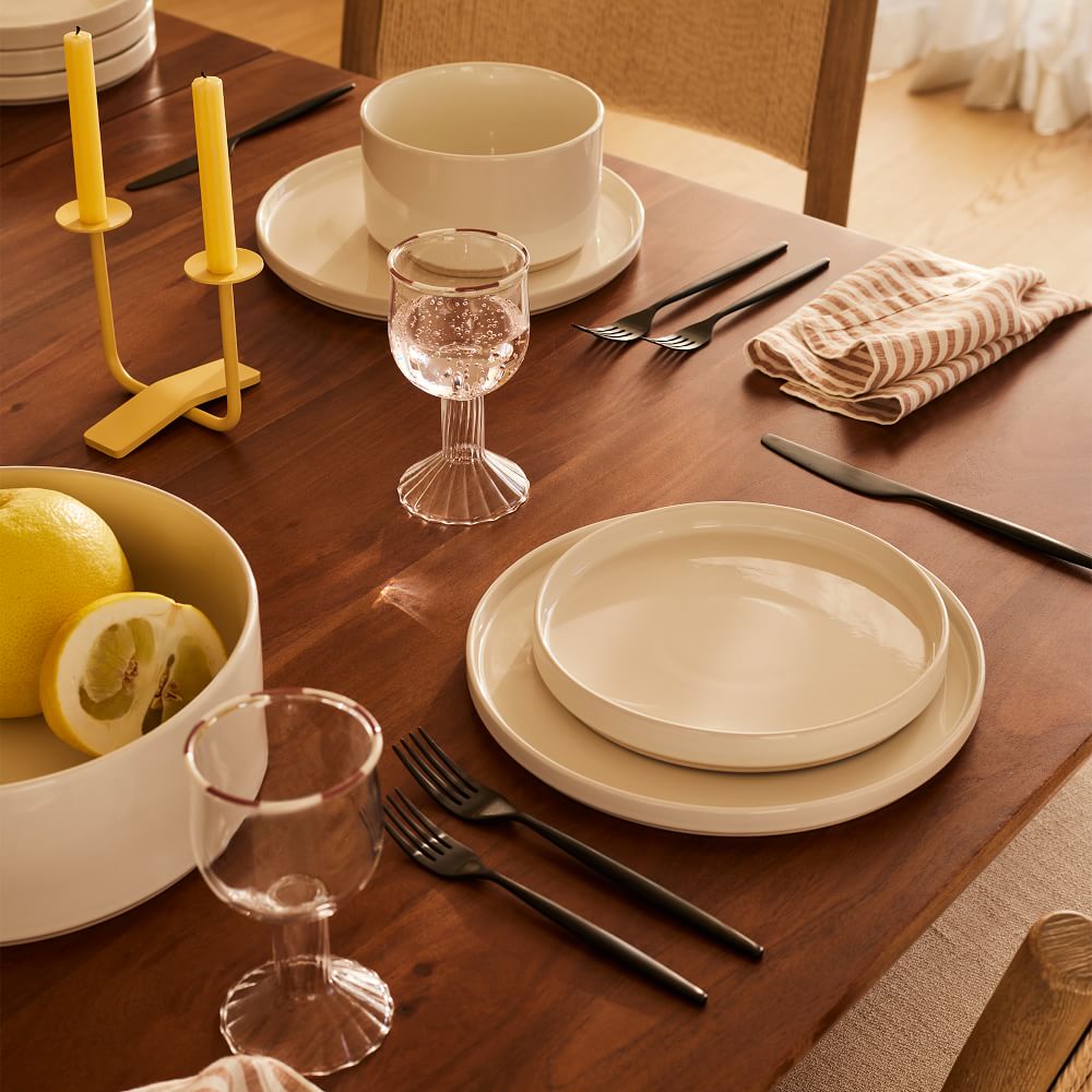 Straight-Sided Stoneware Dinner Plate Sets | West Elm