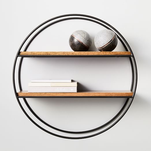 Deco Round Metal Wall Shelves (30") | West Elm