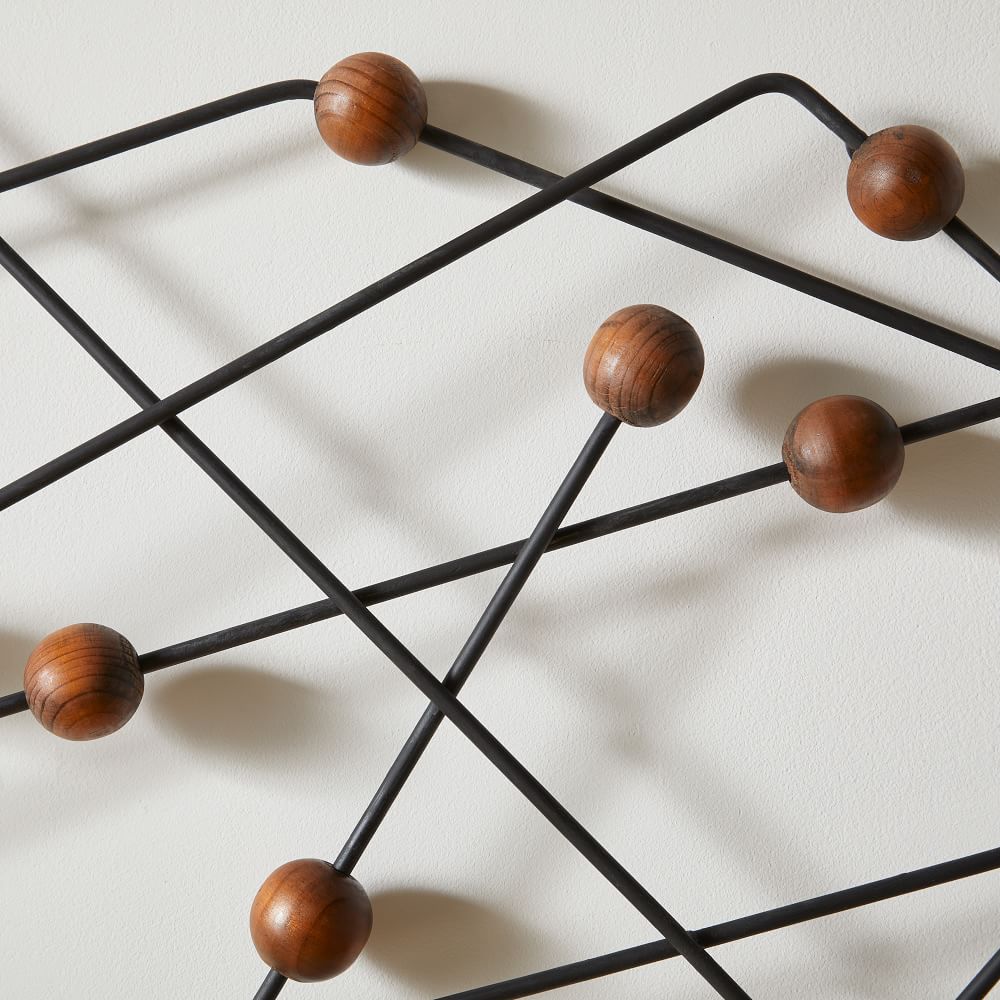 Abstract Iron & Wood Dimensional Wall Art by Diego Olivero | West Elm