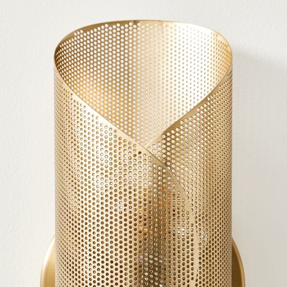 Curl Perforated Sconce | West Elm