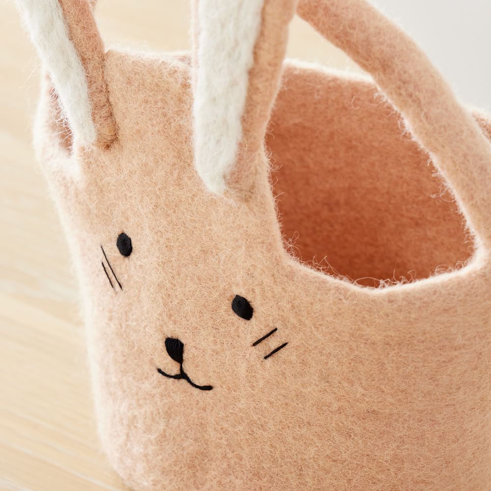 Felt Bunny Easter Bucket | West Elm