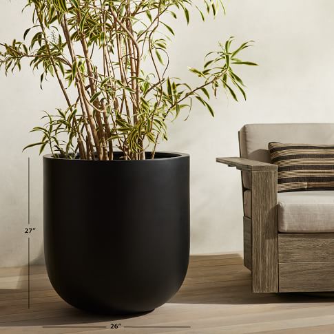 Radius Ficonstone Indoor/Outdoor Planters - Alabaster | West Elm
