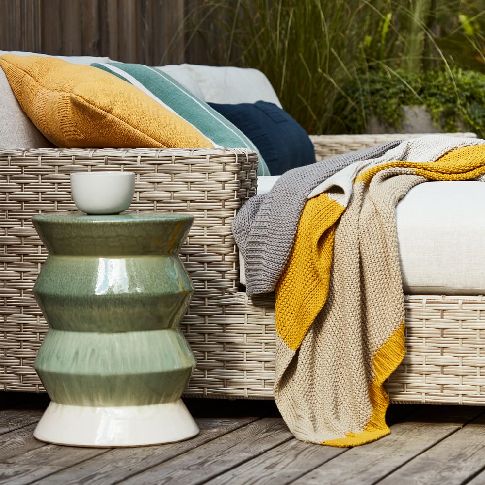 Cami Indoor/Outdoor Ceramic Round Side Table (13") | West Elm