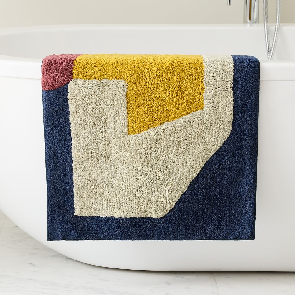 Organic Angled Modern Bath Mat | West Elm