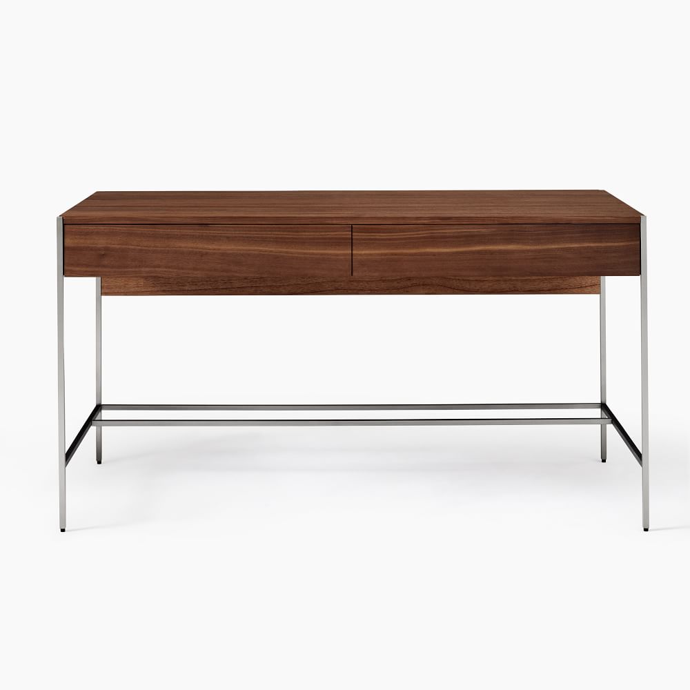 Zane Large Desk - Cool Walnut | West Elm