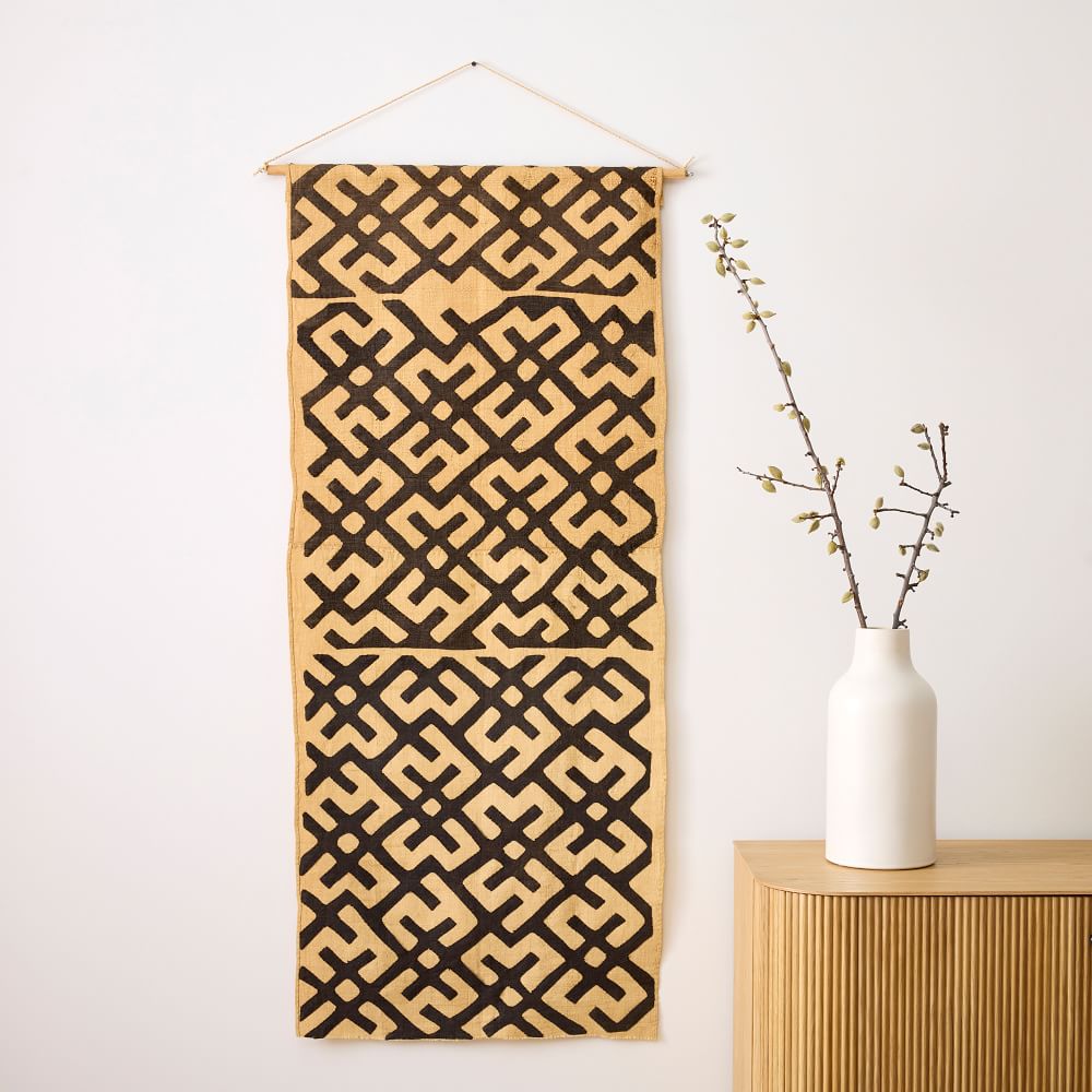 Woven Kuba Cloth Hanging Wall Art | West Elm