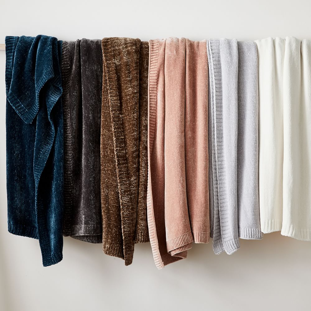 Luxe Chenille Throws | West Elm