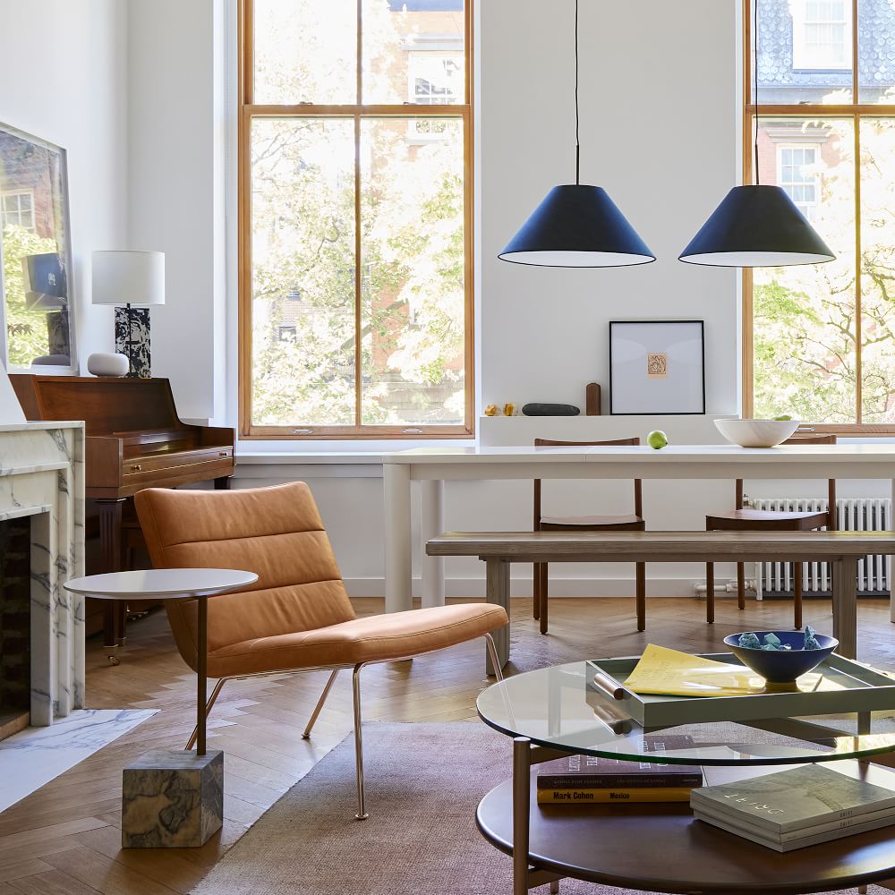 Angus Leather Slipper Chair | West Elm