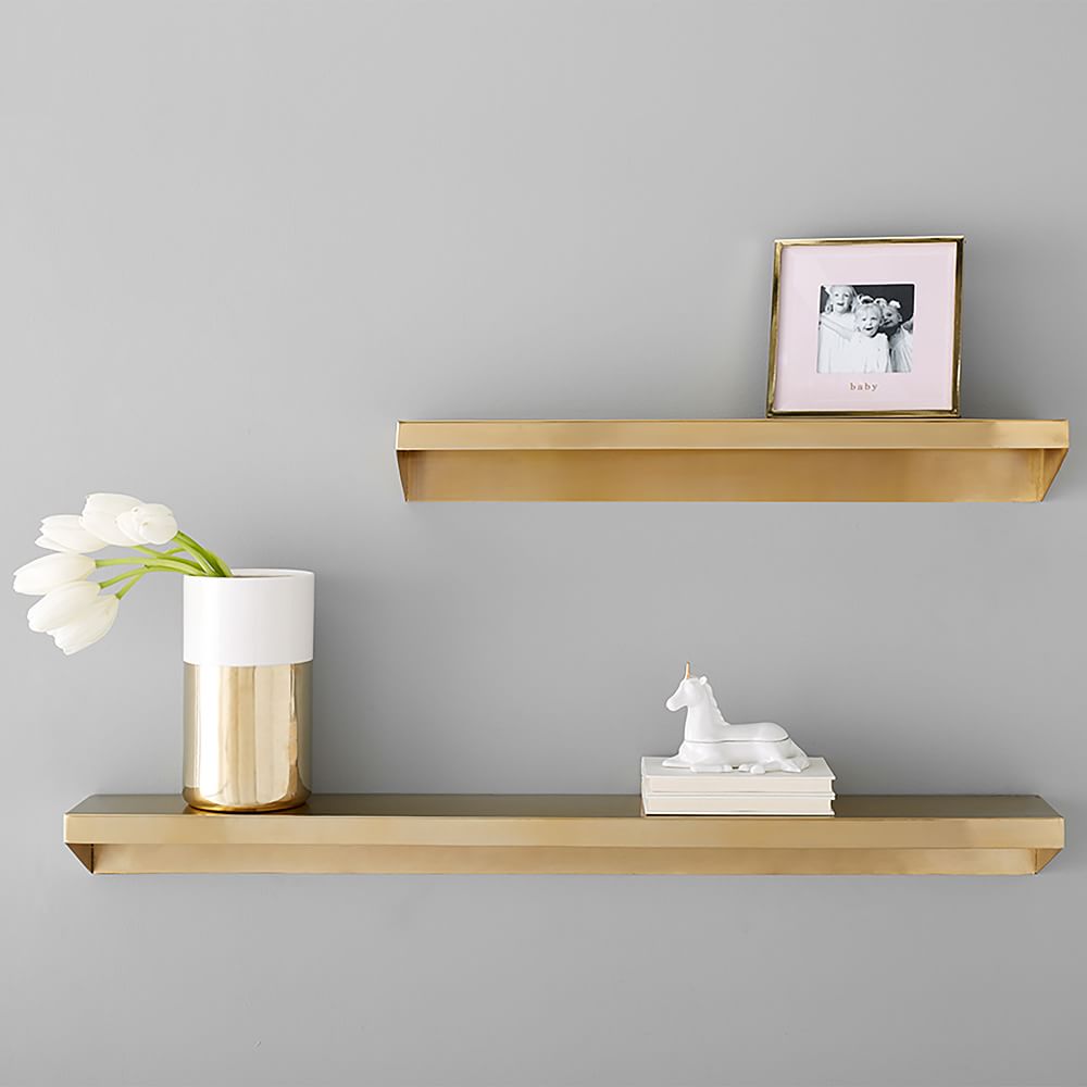 Floating Metal Wall Shelves | West Elm