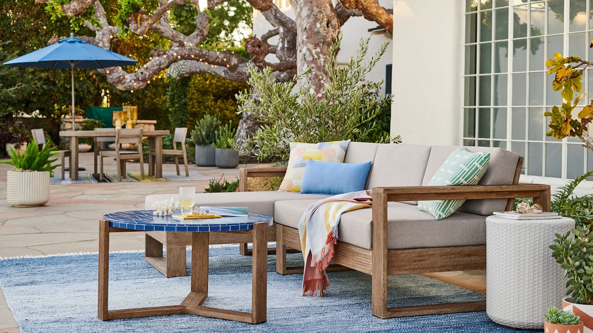 Mosaic Outdoor Coffee Table - Terrazzo | West Elm