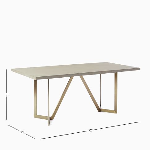 Tower Dining Table - Concrete | West Elm